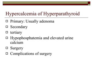 Hypercalcemia | PPT