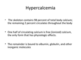 Hypercalcemia | PPT