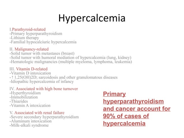 Hypercalcemia | PPT