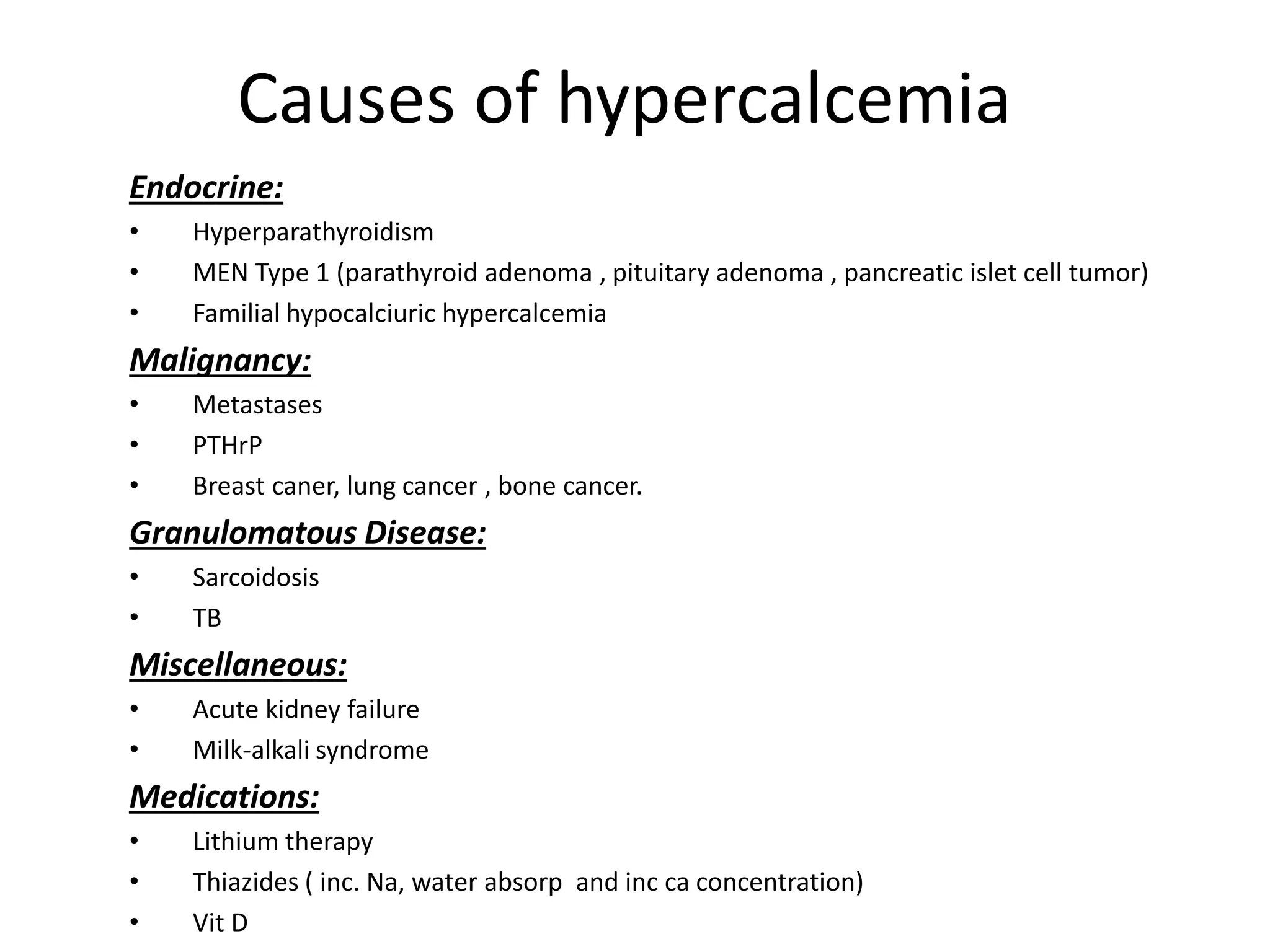 Hypercalcemia ,causes and treatment | PPTX