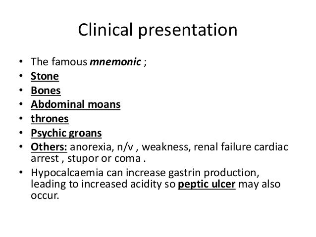 Hypercalcemia, causes and treatment