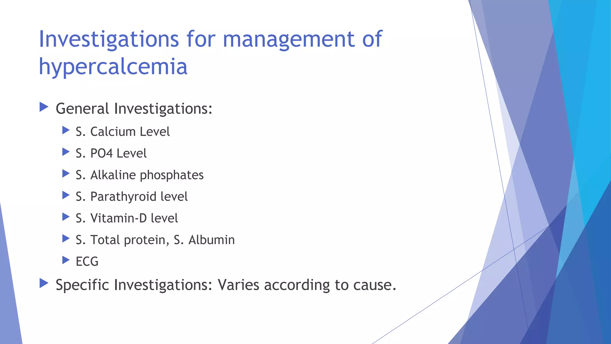 Hypercalcemia | PPT | Endocrine and Metabolic Diseases | Diseases and ...