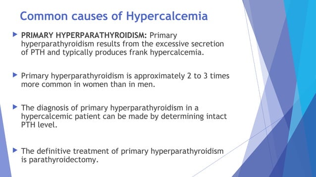 Hypercalcemia | PPT | Endocrine and Metabolic Diseases | Diseases and ...