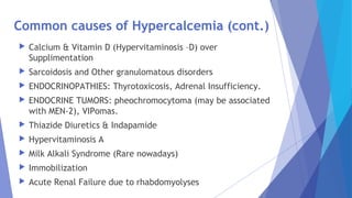 Hypercalcemia | PPT | Endocrine and Metabolic Diseases | Diseases and ...