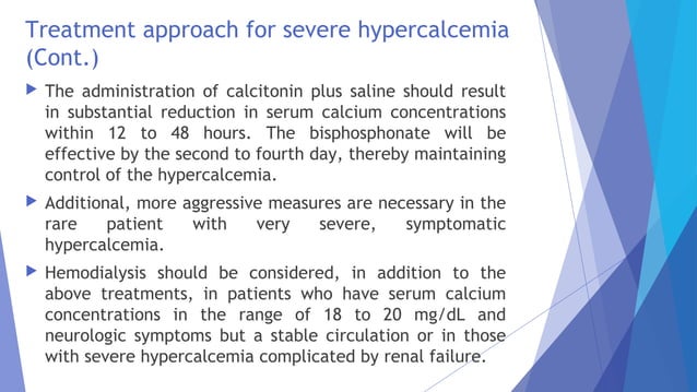 Hypercalcemia | PPT | Endocrine and Metabolic Diseases | Diseases and ...