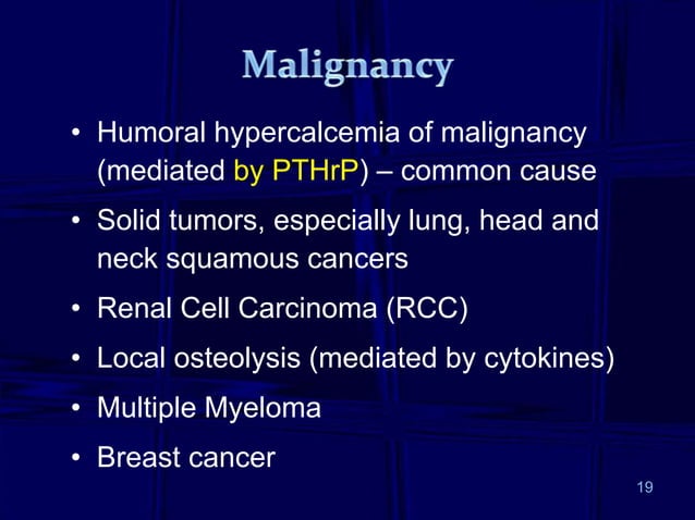 Hypercalcemia.ppt | Endocrine and Metabolic Diseases | Diseases and Conditions