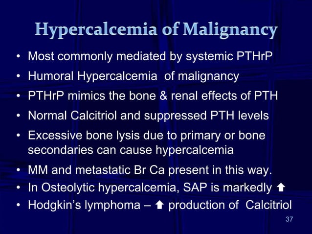 Hypercalcemia.ppt | Endocrine and Metabolic Diseases | Diseases and ...