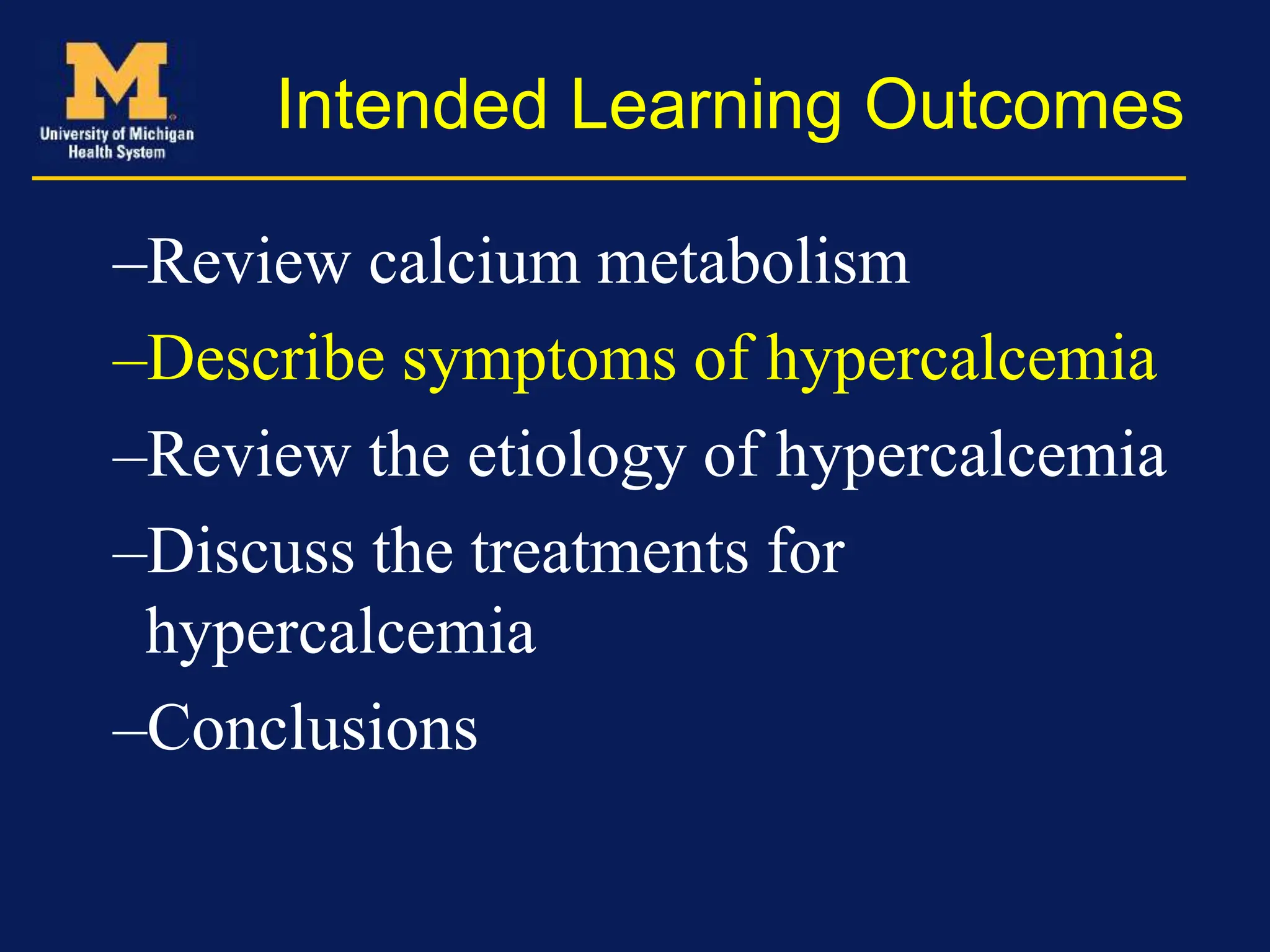 Hypercalcemia- Approach to the Diagnosis Palak Choksi.pptx | Endocrine ...