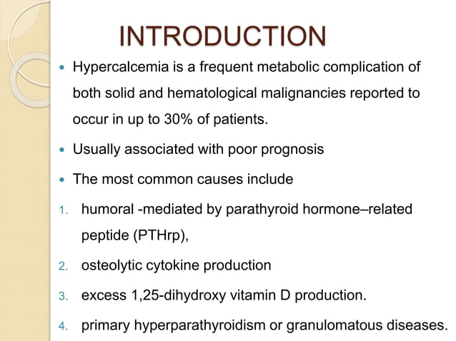 HYPERCALCEMIA ASSOCIATED WITH MALIGNANCY.pptm (2).pptx | Endocrine and Metabolic Diseases ...