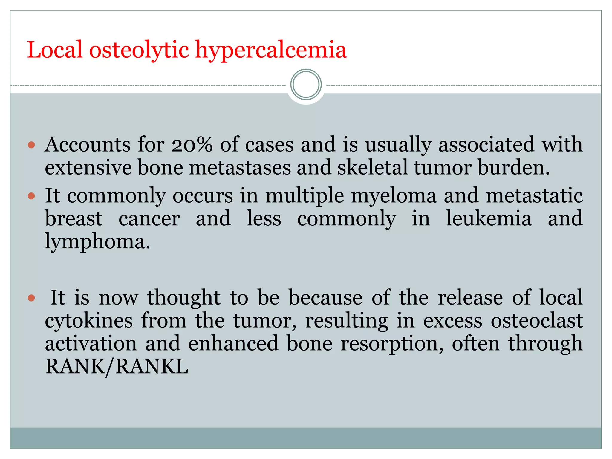 Hypercalcemia in malignancy | PPTX