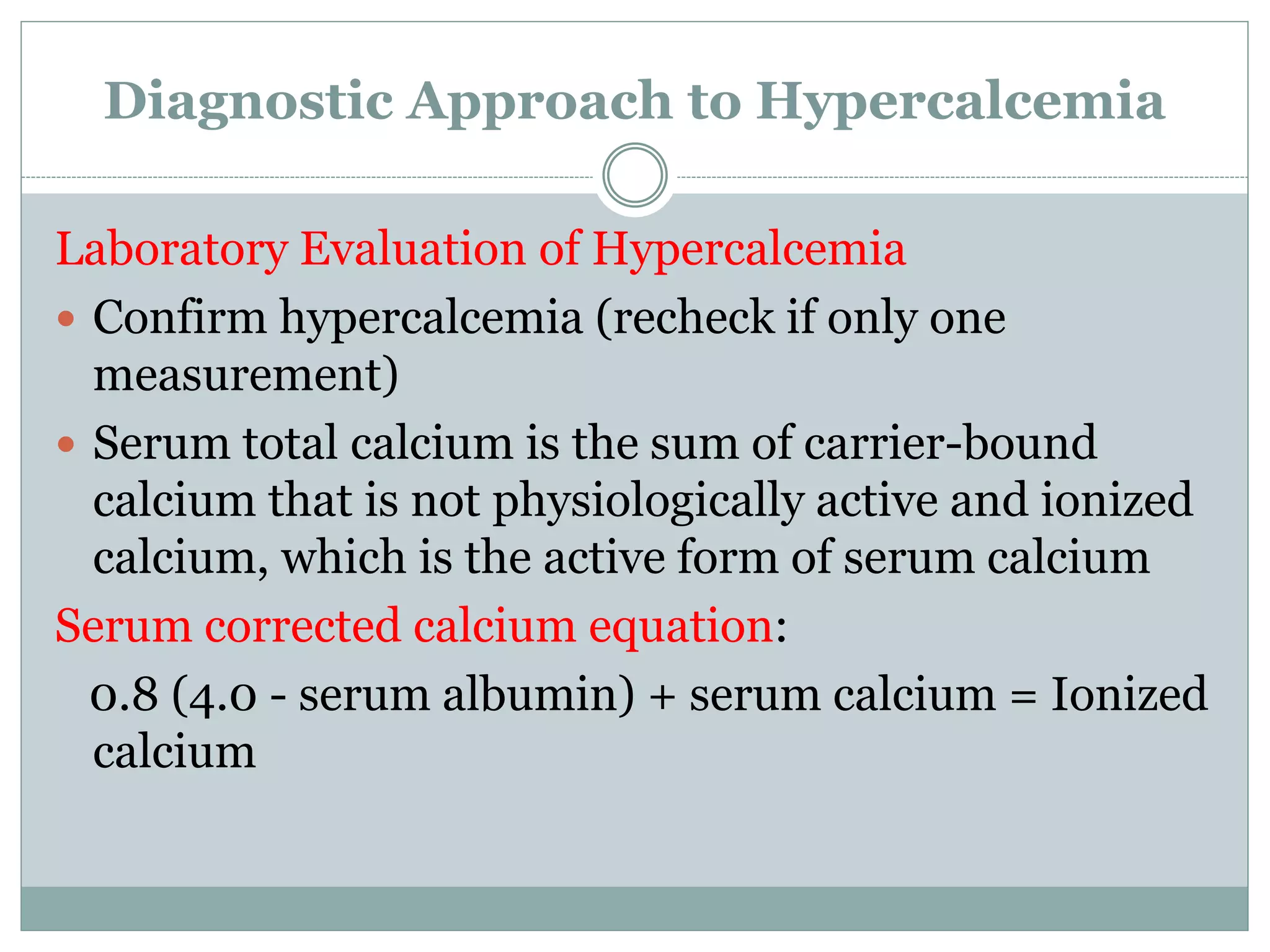 Hypercalcemia in malignancy | PPTX