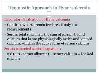 Hypercalcemia in malignancy | PPTX