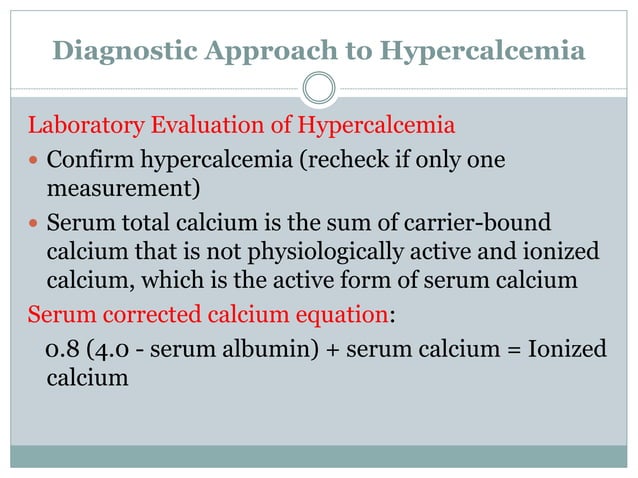 Hypercalcemia in malignancy | PPTX | Endocrine and Metabolic Diseases | Diseases and Conditions