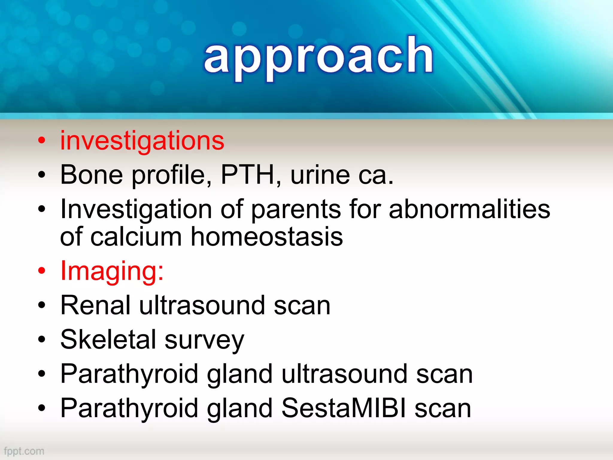 Hypercalcemia in children and adolescent | PPT