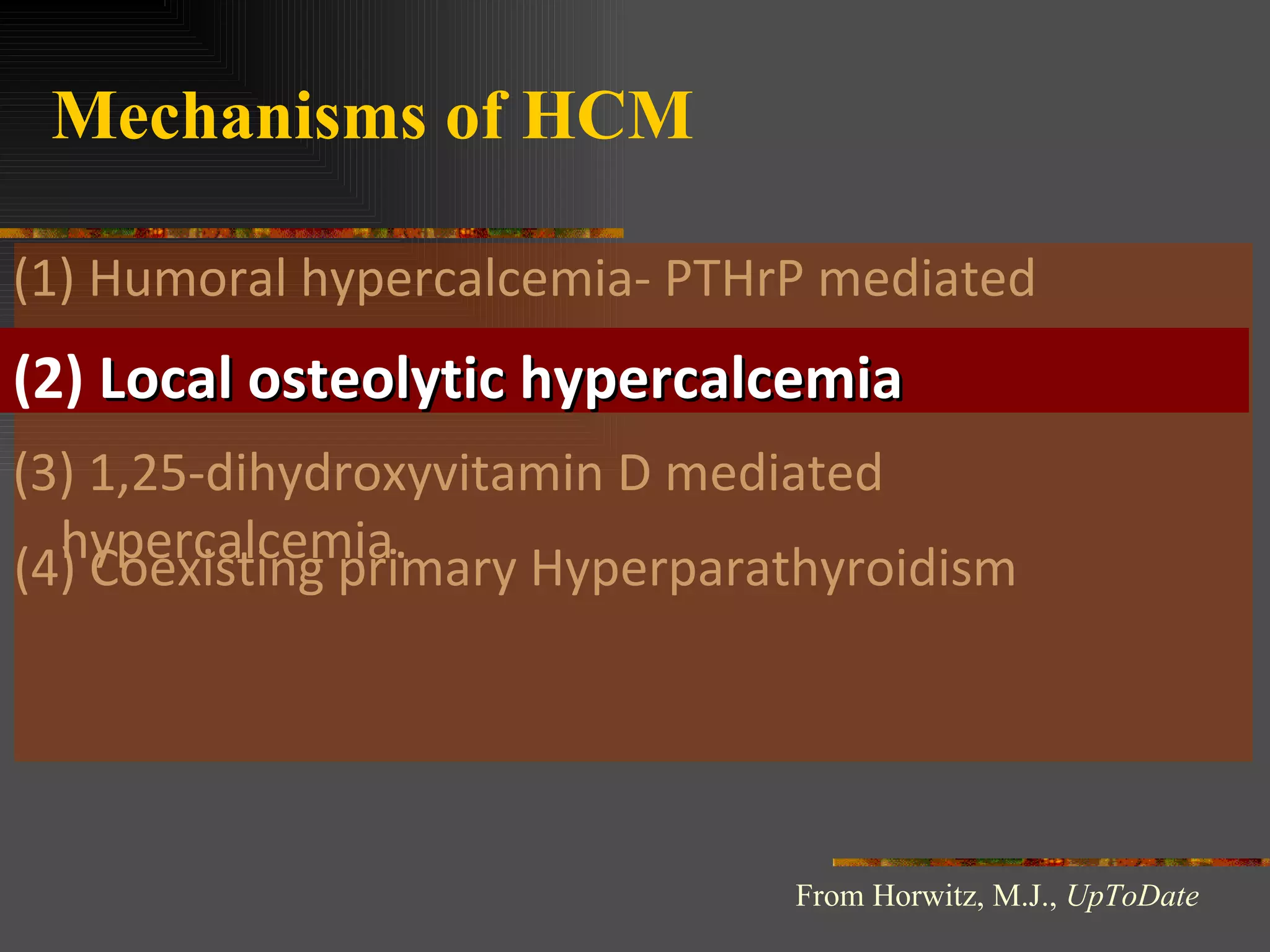 Hypercalcemia of malignancy | PPT