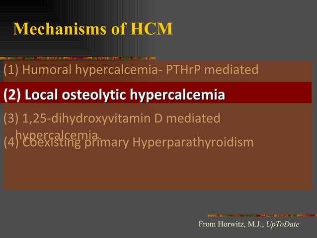 Hypercalcemia of malignancy | PPT | Endocrine and Metabolic Diseases | Diseases and Conditions