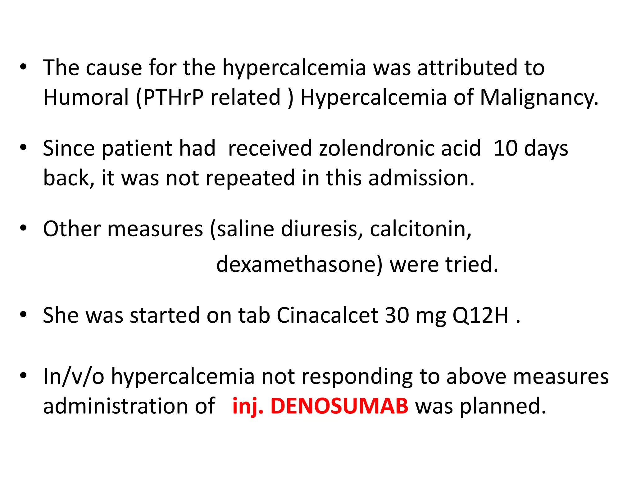 Hypercalcemia of malignancy novel management therapy | PPT