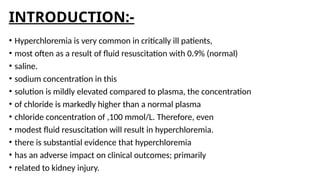 Is hyperchloremia harmful to a normal person | PPTX