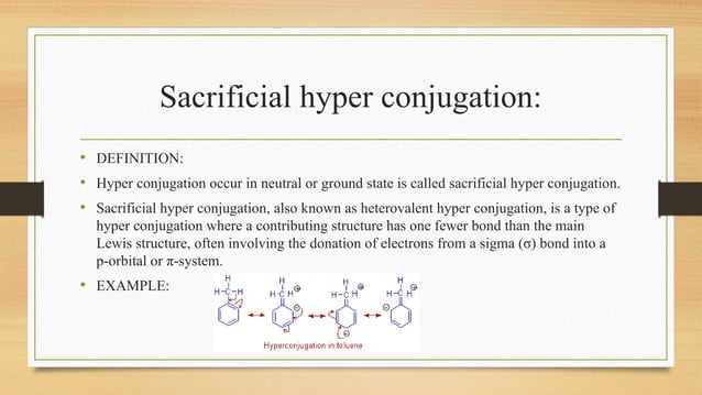 HYPERCONJUGATION PowerPoint slide useful for first prof | PPTX