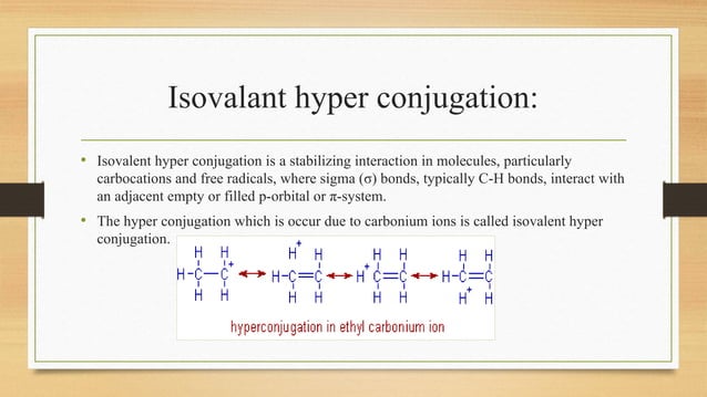 HYPERCONJUGATION PowerPoint slide useful for first prof | PPTX