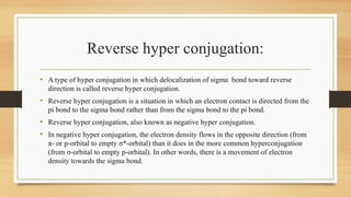 HYPERCONJUGATION PowerPoint slide useful for first prof | PPTX