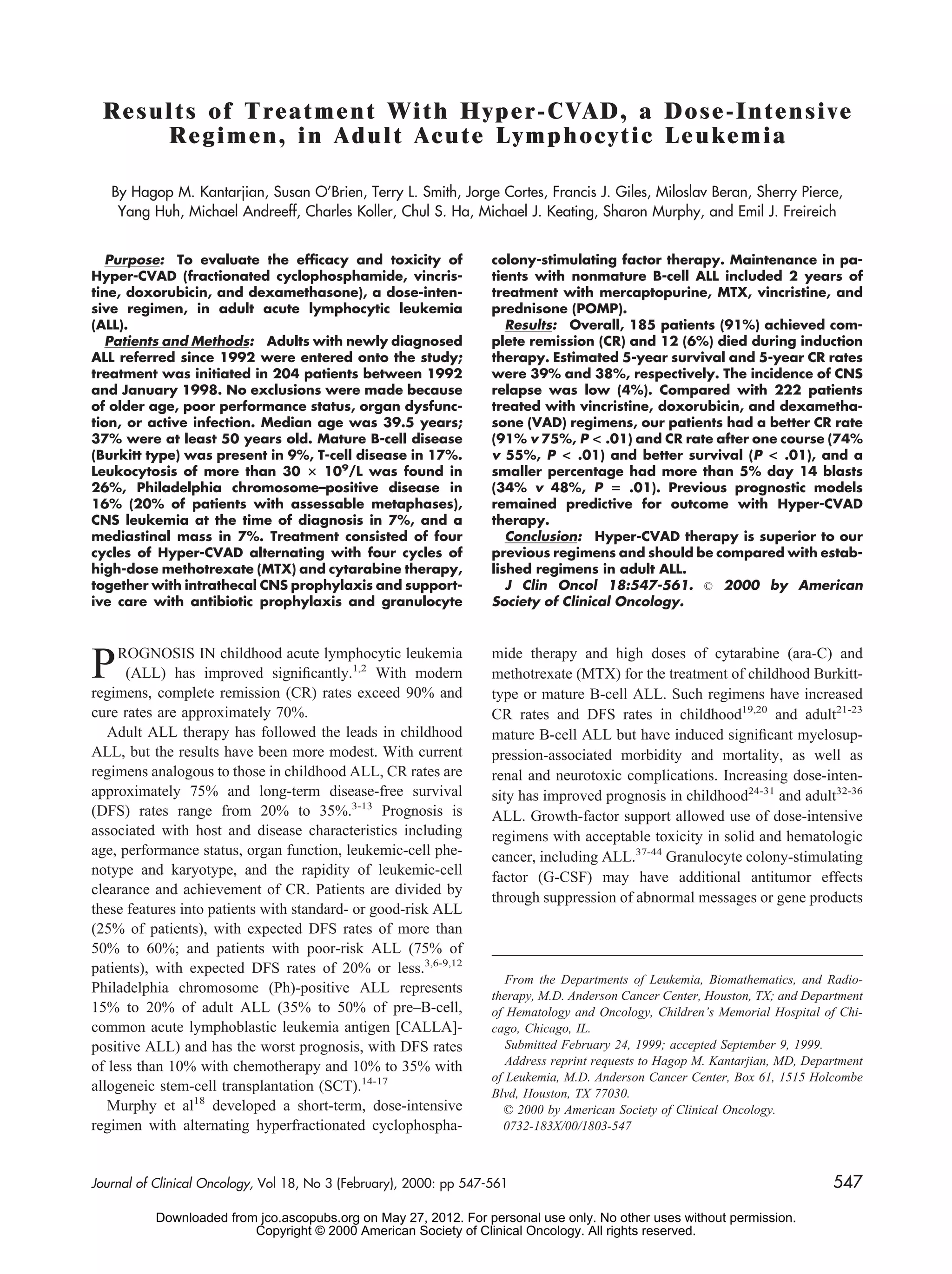 Hyper cvad description | PDF