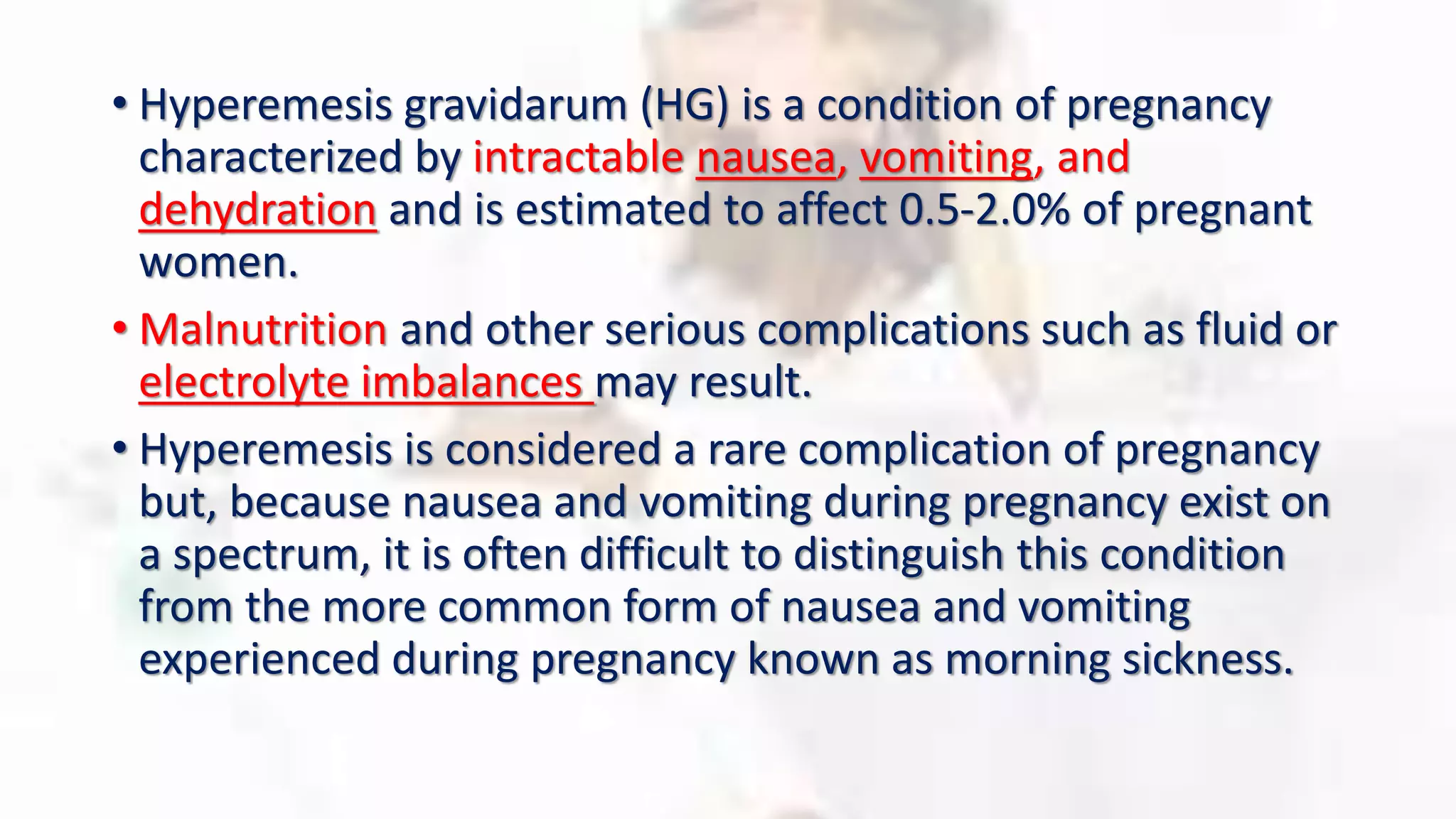 Hyperemesis gravidarum | PPTX