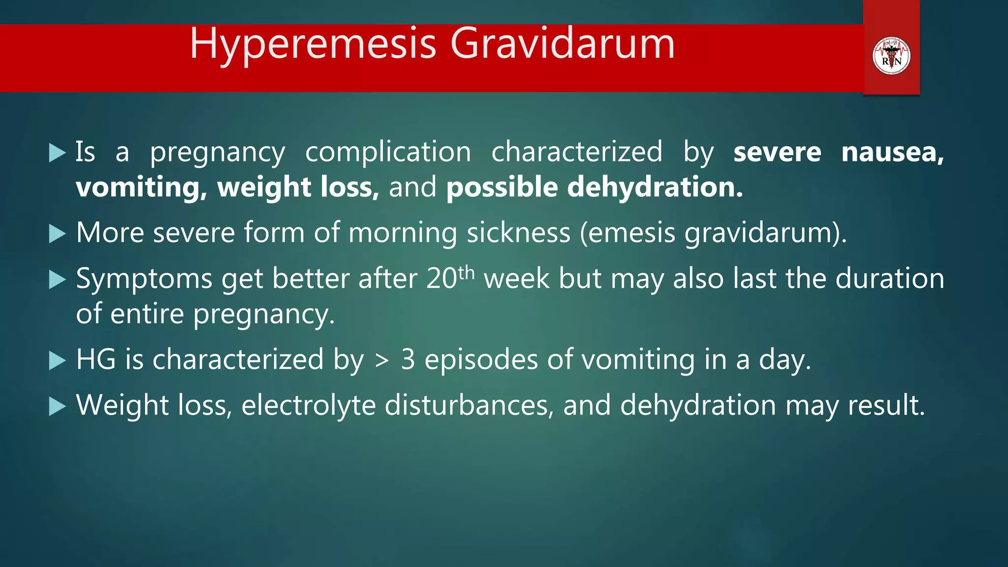 Hyperemesis gravidarum. Nursing | PPTX
