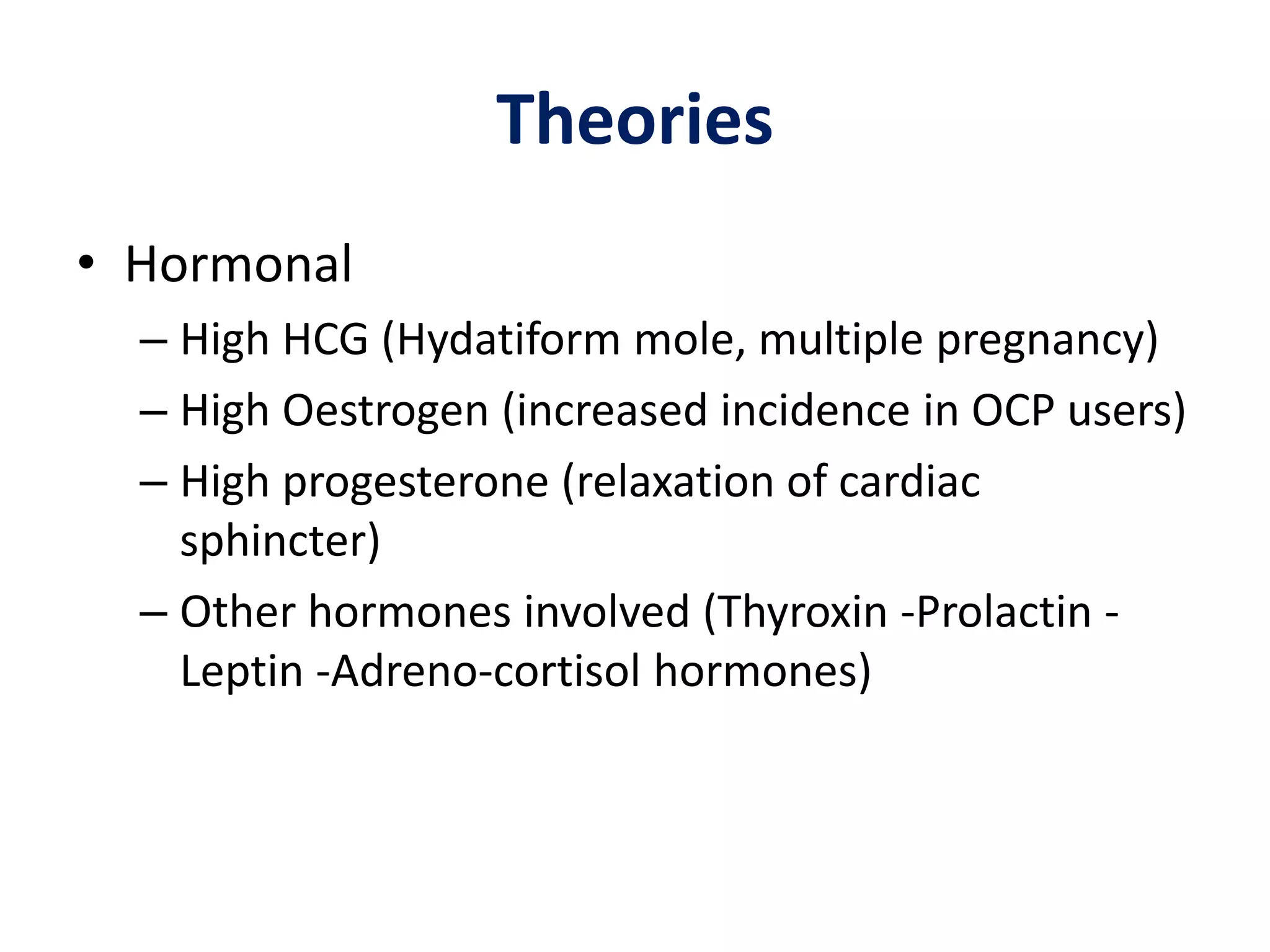 Hyperemesis Gravidarum - Disorder of Pregnancy | PPTX