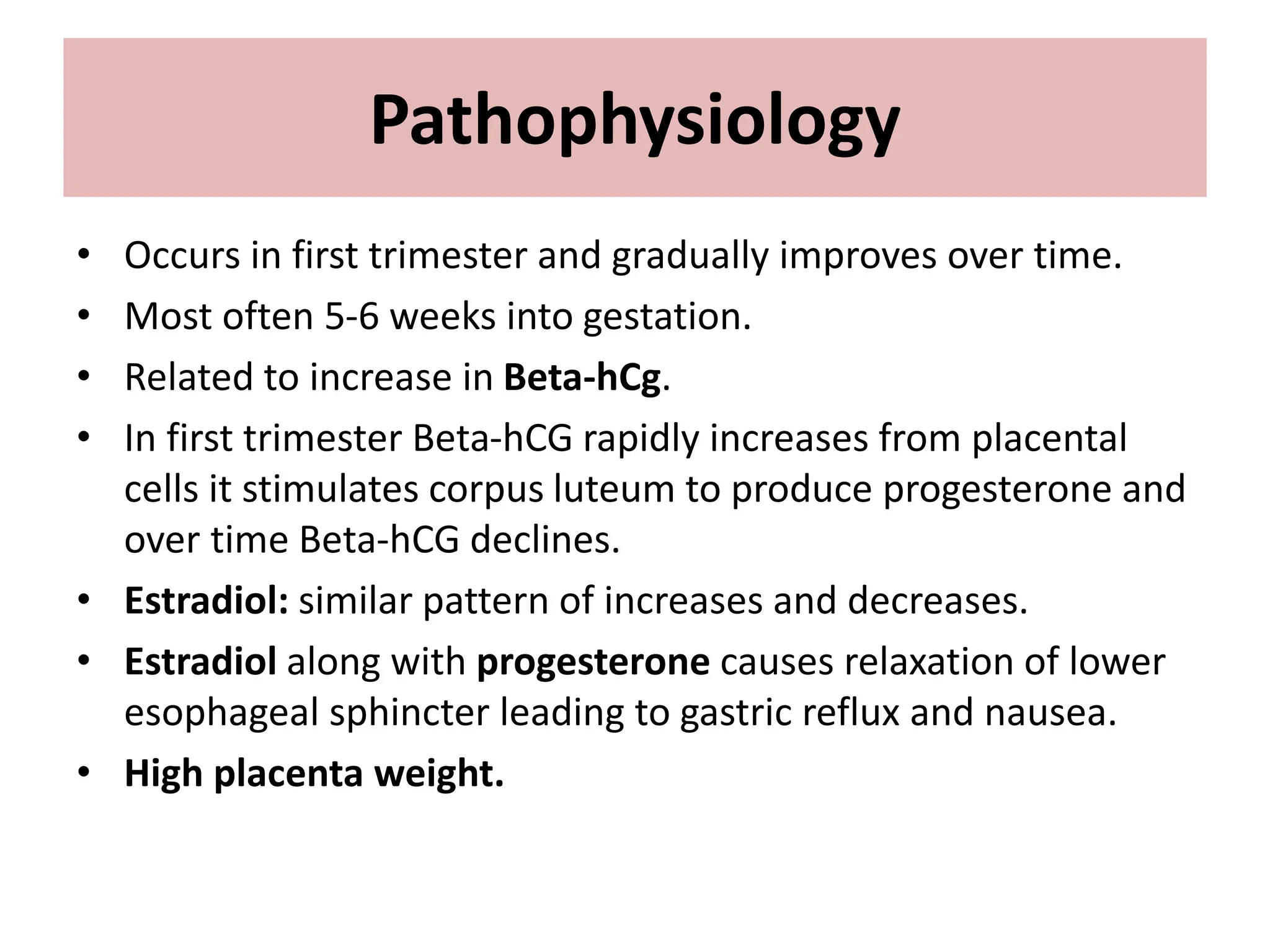 Pathophysiology Of Nausea And Vomiting In Pregnancy