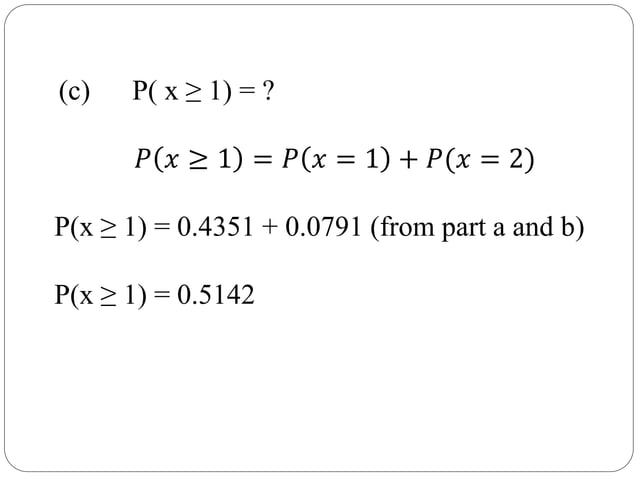Hypergeometric probability distribution | PPT