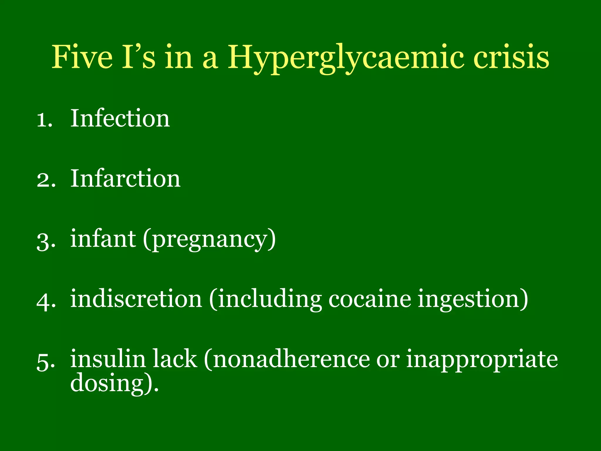 Hyperglycaemic emergencies in Diabetes mellitus | PPTX