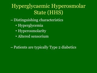 Hyperglycaemic emergencies in Diabetes mellitus | PPTX