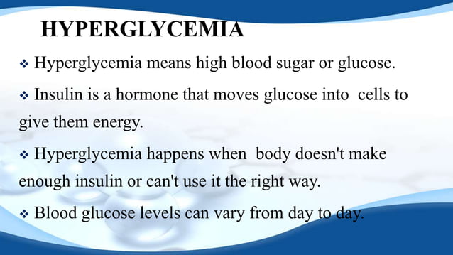 Hyperglycemia | PPTX | Endocrine and Metabolic Diseases | Diseases and ...