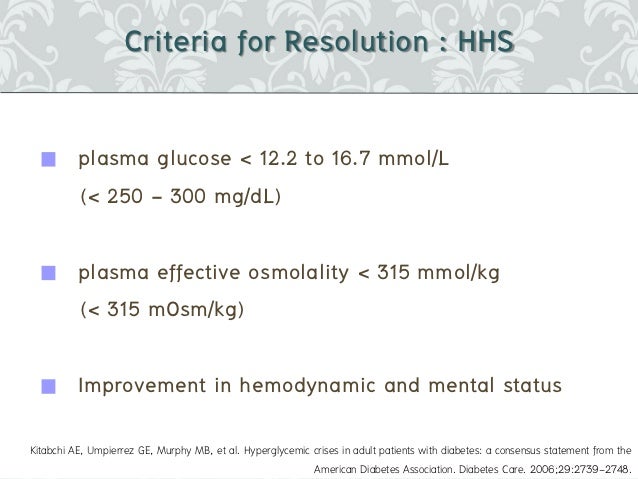 Hyperglycemic emergency