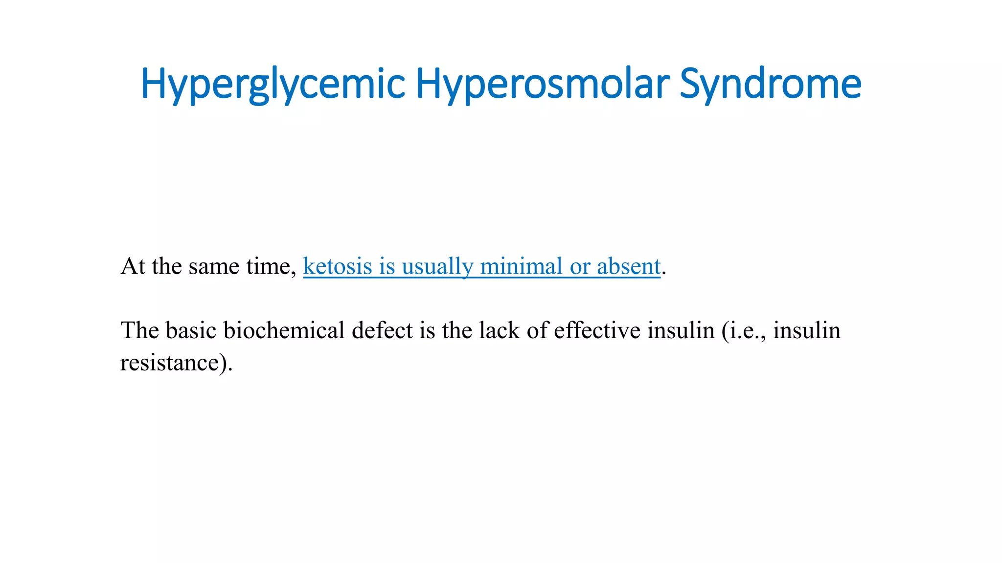 Hyperglycemic hyperosmolar syndrome for nursing | PDF