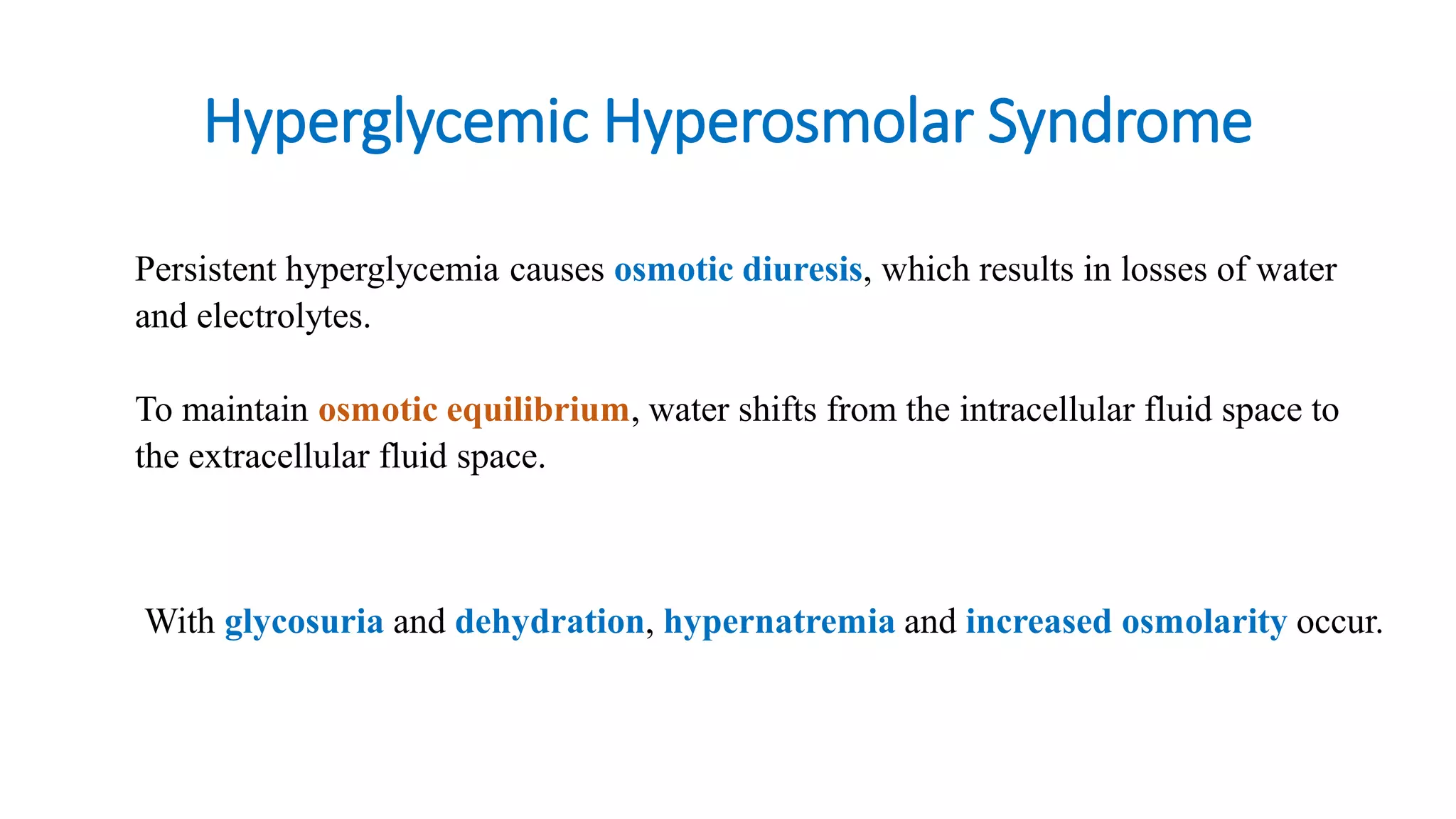 Hyperglycemic hyperosmolar syndrome for nursing | PDF