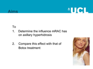 Hyperhidrosis and retrodermal axillary curettage | PPT