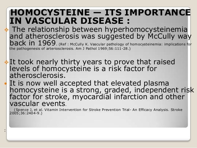 Hyperhomocysteinemia and its implications in atherosclerosis ppt c…