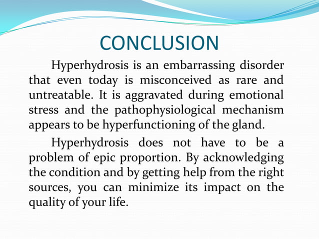 Hyperhydrosis | PPT | Free Download
