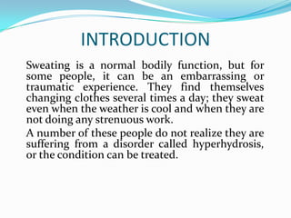 Hyperhydrosis | PPT