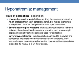 Hypernatrimia hyponatrimia | PPTX