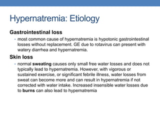Hypernatrimia hyponatrimia | PPTX