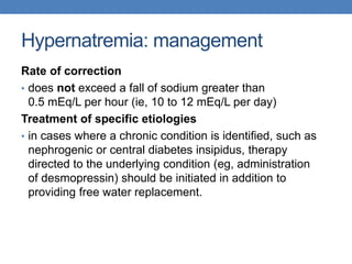 Hypernatrimia hyponatrimia | PPT