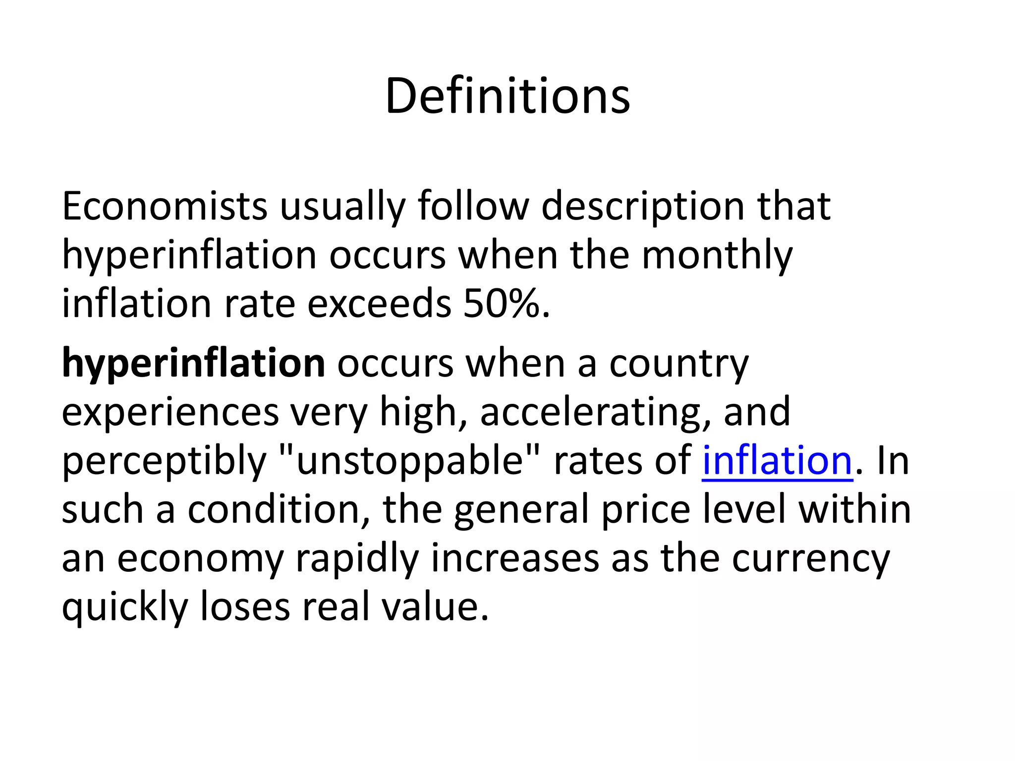 Hyperinflation | PPTX