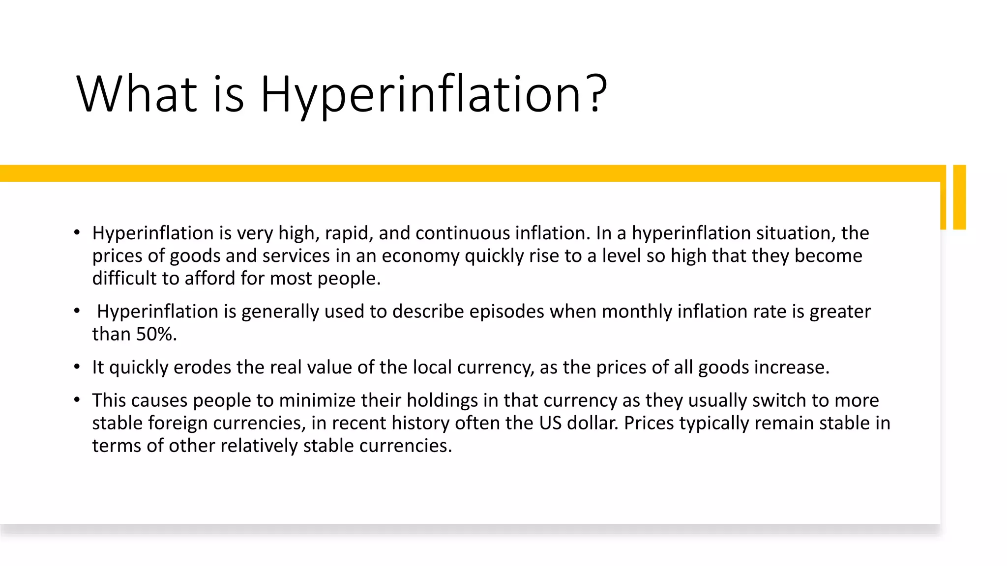 Hyperinflation and its effect on different world economies | PPTX