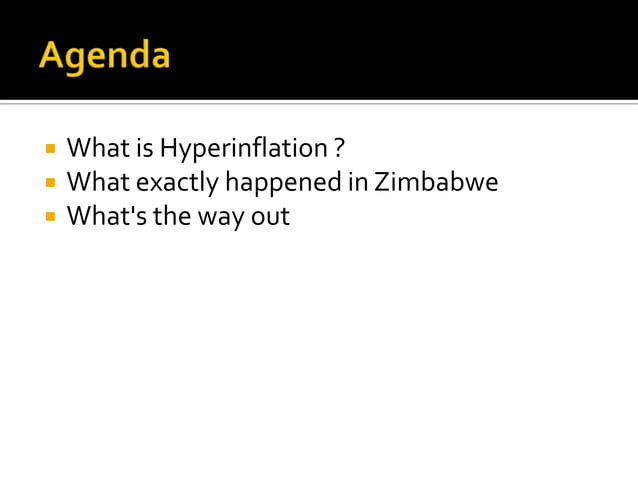 Hyperinflation in zimbabwe | PPTX