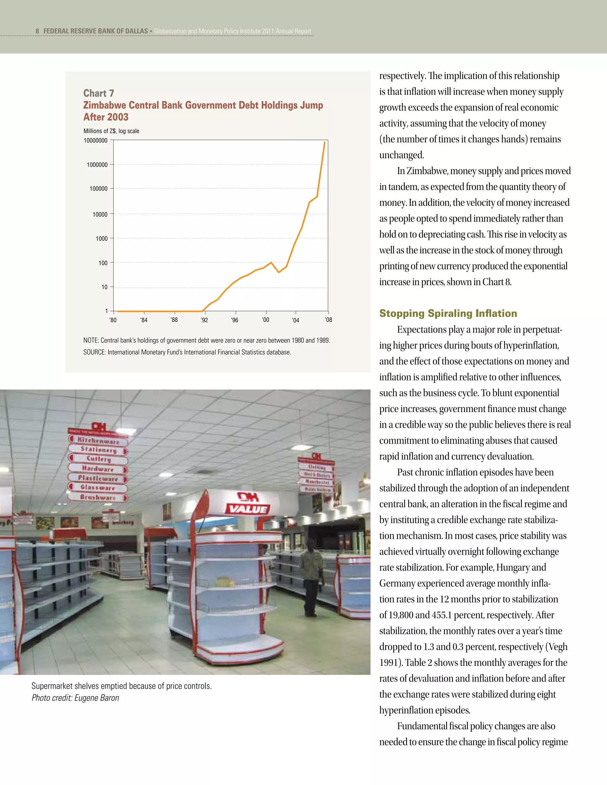 Hyperinflation in zimbabwe (dallas fed) | PDF