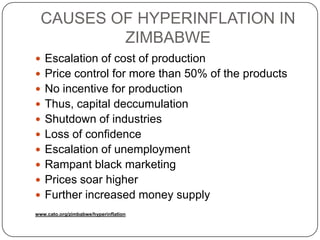 Hyperinflation in zimbabwe part 1 | PPTX