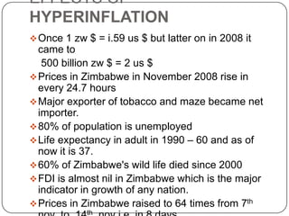 Hyperinflation in zimbabwe part 1 | PPTX